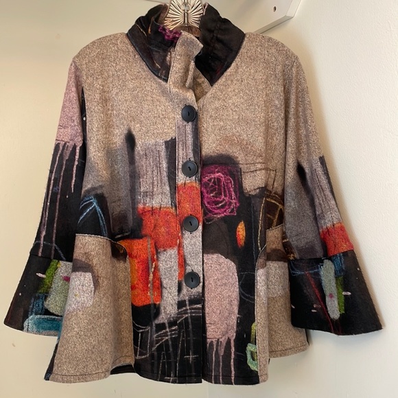 INC International Concepts | Jackets & Coats | Damee Abstract Art ...
